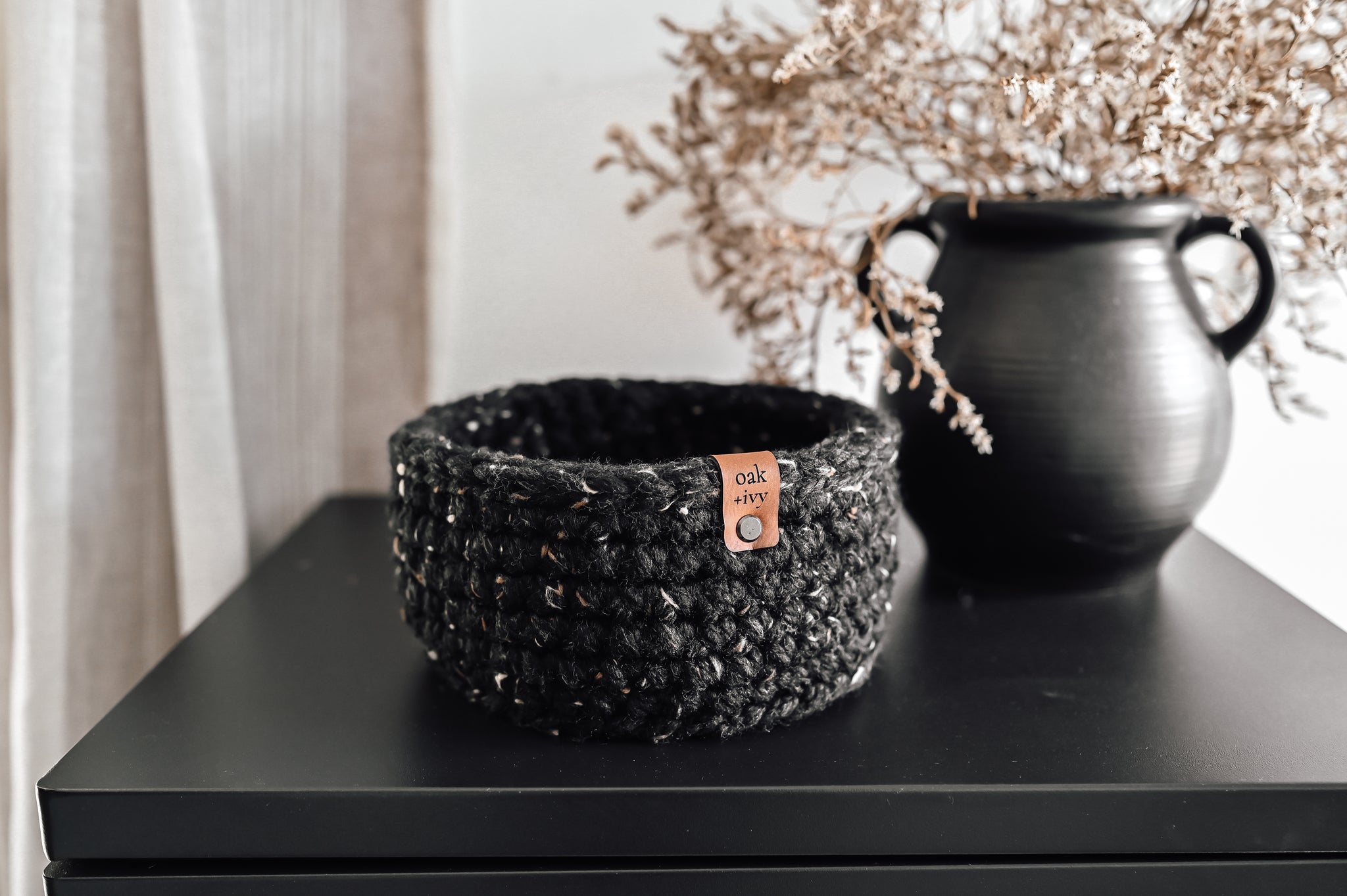Neutral Crocheted Nesting Basket / Home Decor – OAK + IVY