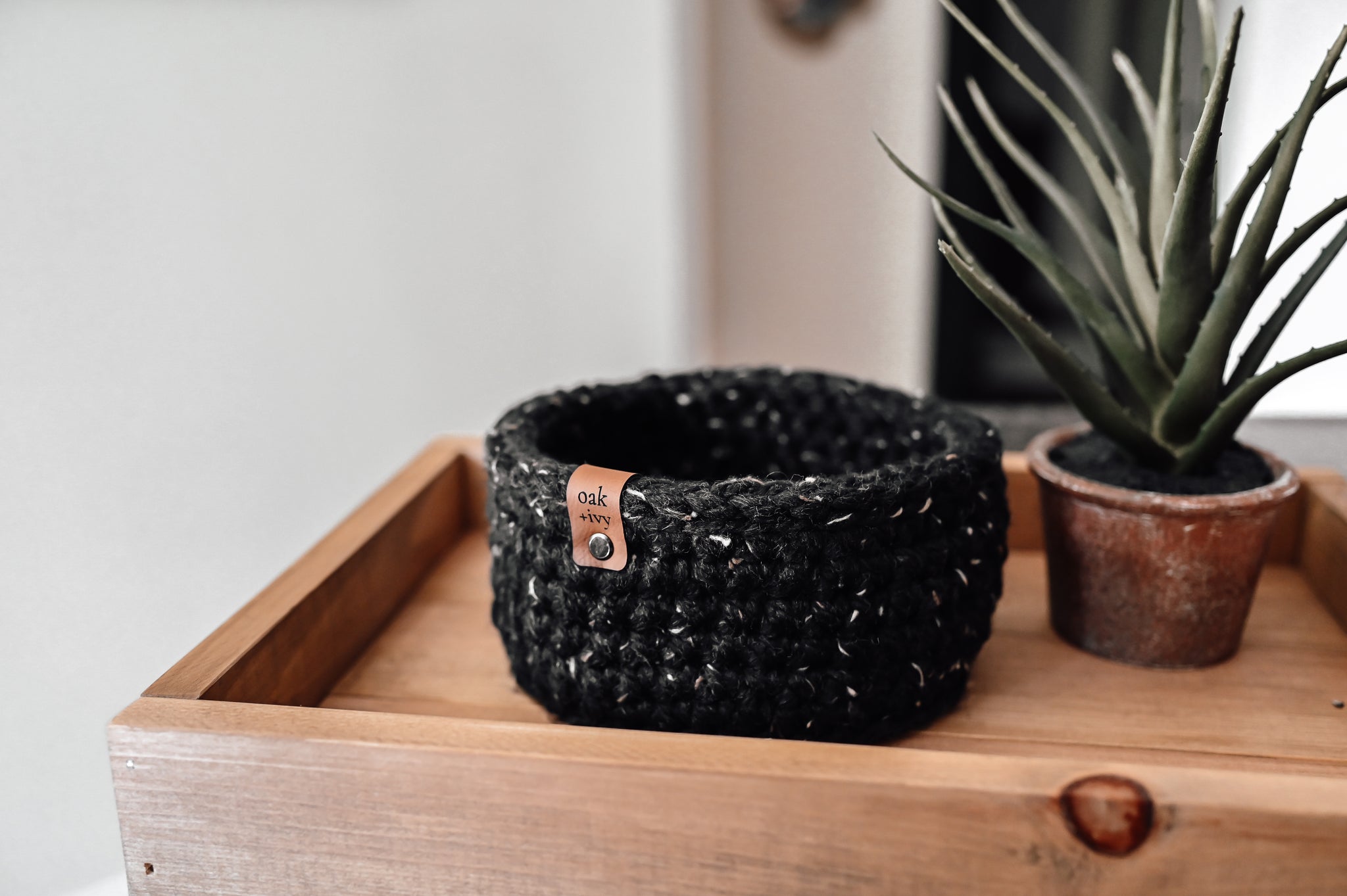 Neutral Crocheted Nesting Basket / Home Decor – OAK + IVY
